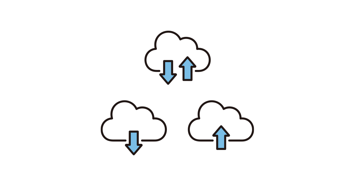 クラウドのイラスト｜商用可・フリーイラスト素材｜ソコスト