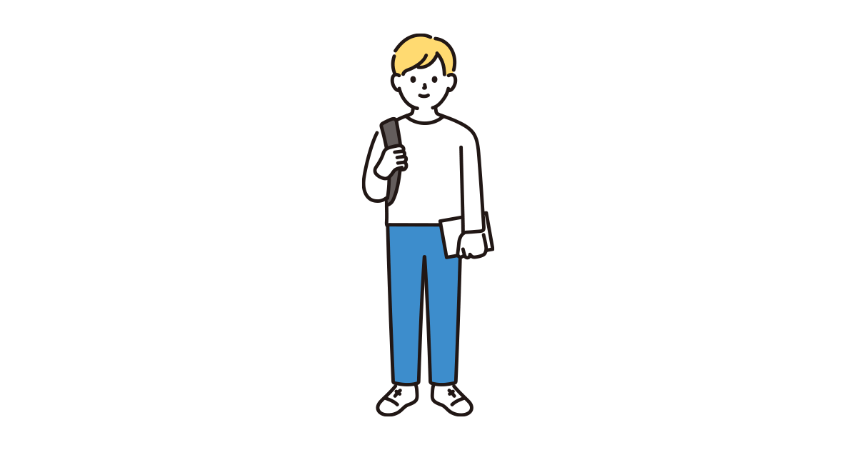 大学生（男性）のイラスト｜商用可・フリーイラスト素材｜ソコスト